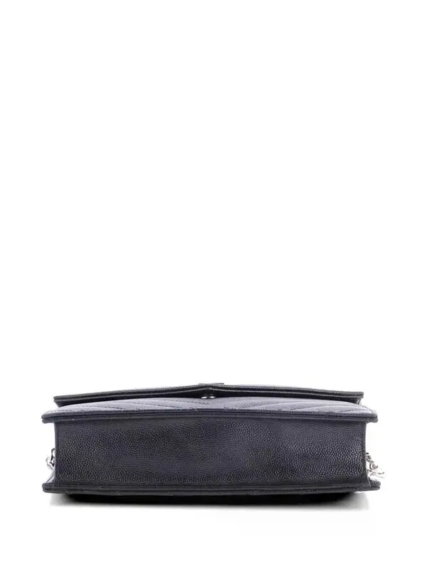Saint Laurent Classic Monogram Wallet On Chain Bag - Black