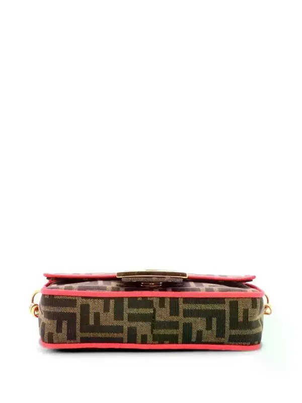 Fendi Zucca Canvas Mini Baguette Bag - Brown