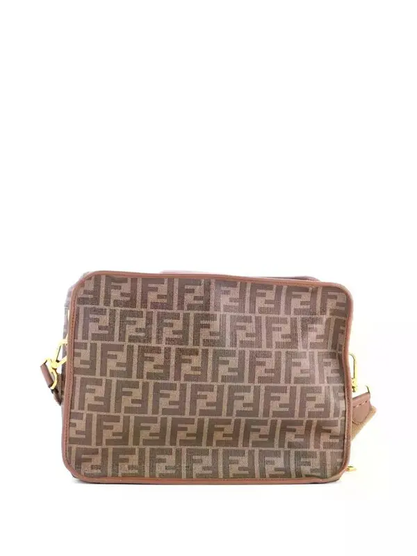 Fendi Zucca Coated Canvas Zip Around Travel Bag - Brown