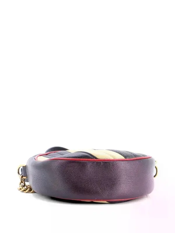 Gucci Gg Marmont Mini Round Crossbody Bag - Black