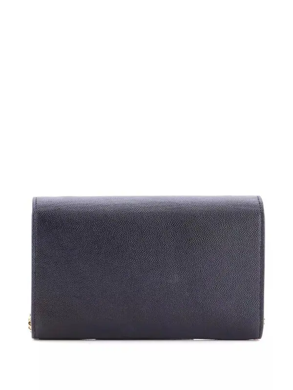 Saint Laurent Uptown Chain Wallet Leather Crossbody Bag - Black