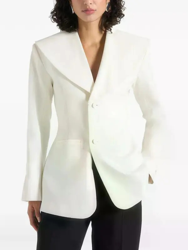Manière De Voir Emy Shawl-collar Blazer - White