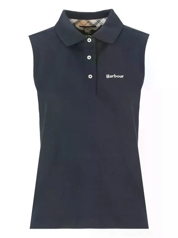 Barbour Three-button Sleeveless Polo Shirt - Blue