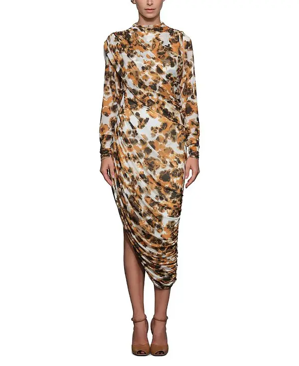 ET OCHS Lucien Abstract Print Draped Dress - Open Miscellaneous