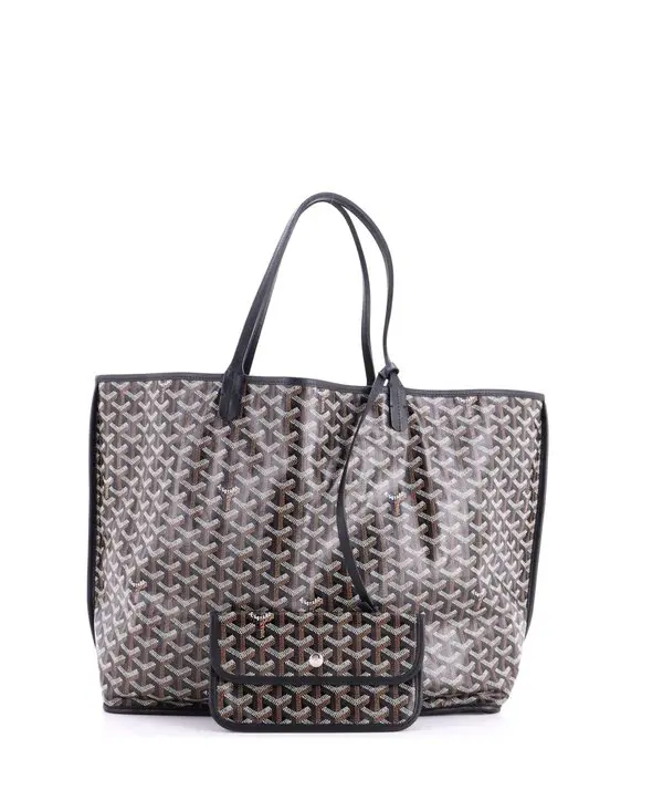 Goyard Pm Anjou Reversible Tote Coated Canvas - Black