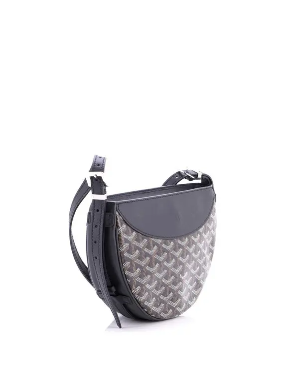 Goyard Hirondelle Shoulder Bag Coated Canvas And Leather - Black