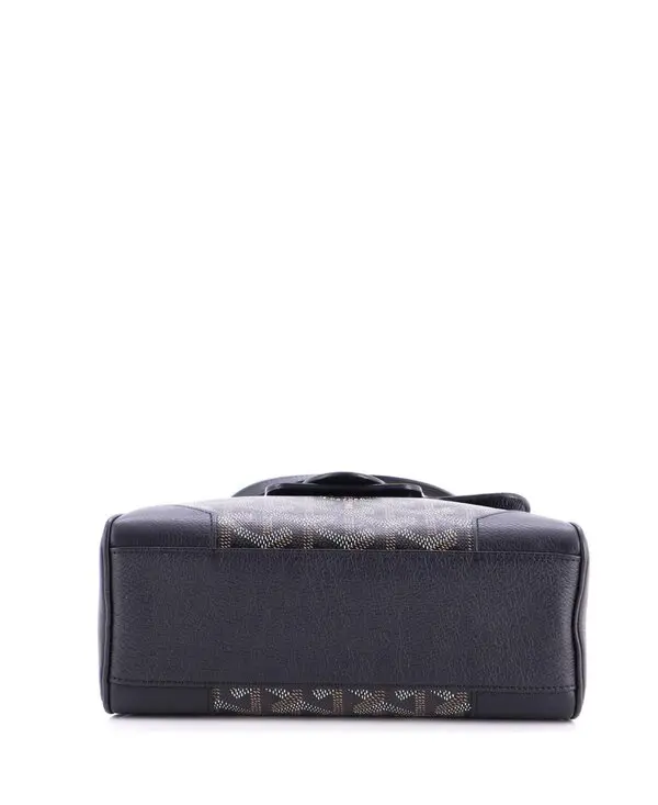 Goyard Saigon Top Handle Bag Coated Canvas With Leather - Black