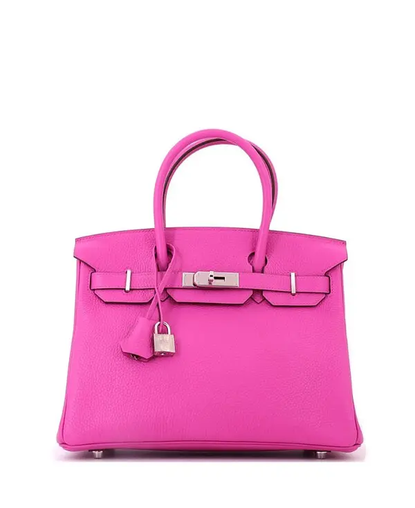 Hermès Birkin 30 Handbag Pink Clemence With Palladium Hardware - Magnolia