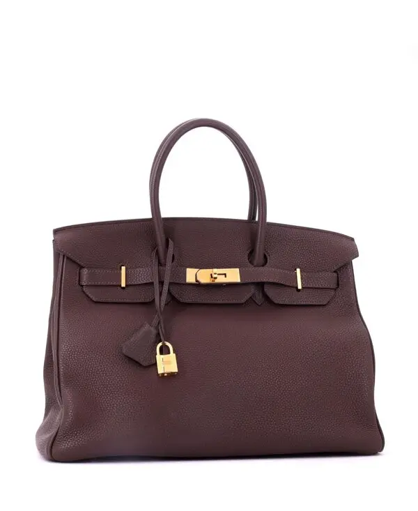 Hermès Birkin 35 Handbag Brown Togo With Gold Hardware - Chocolat