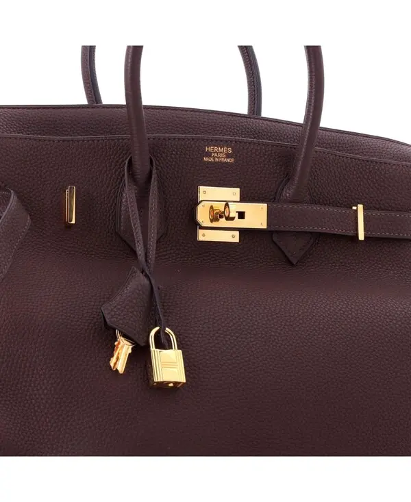 Hermès Birkin 35 Handbag Brown Togo With Gold Hardware - Chocolat