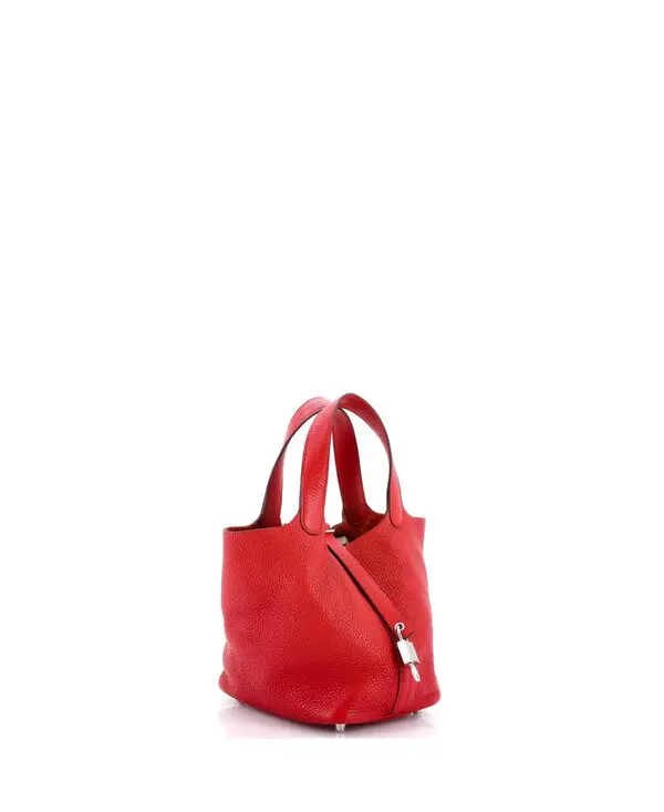 Hermès Pm Picotin Lock Bag Clemence - Red