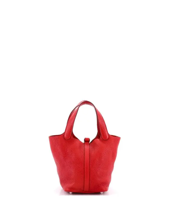 Hermès Pm Picotin Lock Bag Clemence - Red