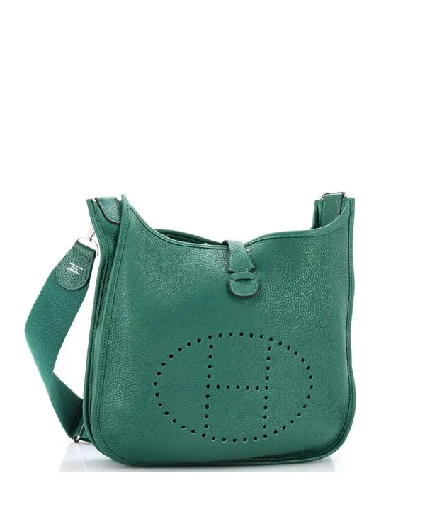 Hermès Pm Evelyne Bag Gen Iii Clemence - Green