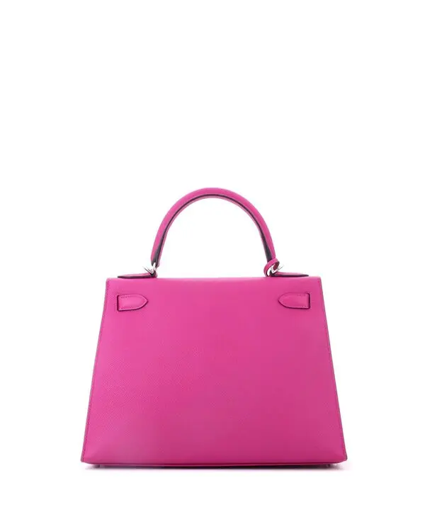 Hermès Kelly 28 Handbag Pink Epsom With Palladium Hardware - Rose Pourpre