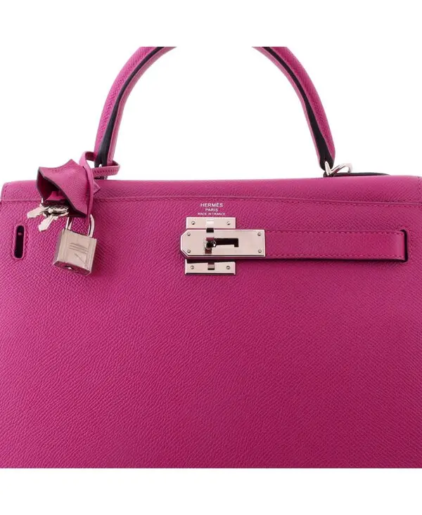 Hermès Kelly 28 Handbag Pink Epsom With Palladium Hardware - Rose Pourpre