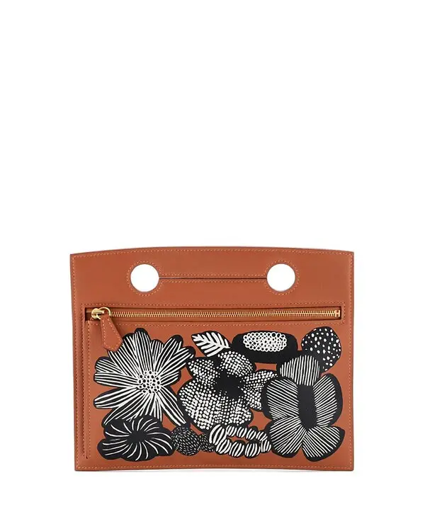 Hermès 20 Backpocket Pouch Printed Swift - Brown/ Brown/ Brown