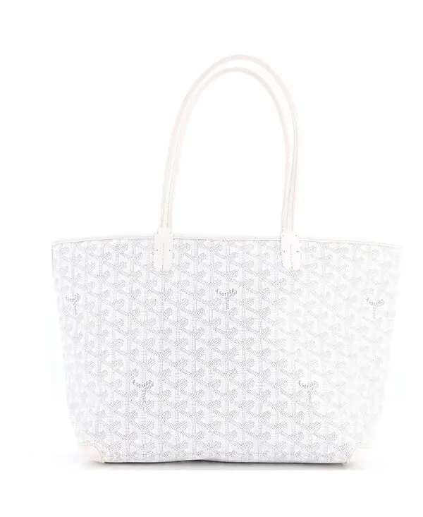 Goyard Pm Artois Tote Coated Canvas - White