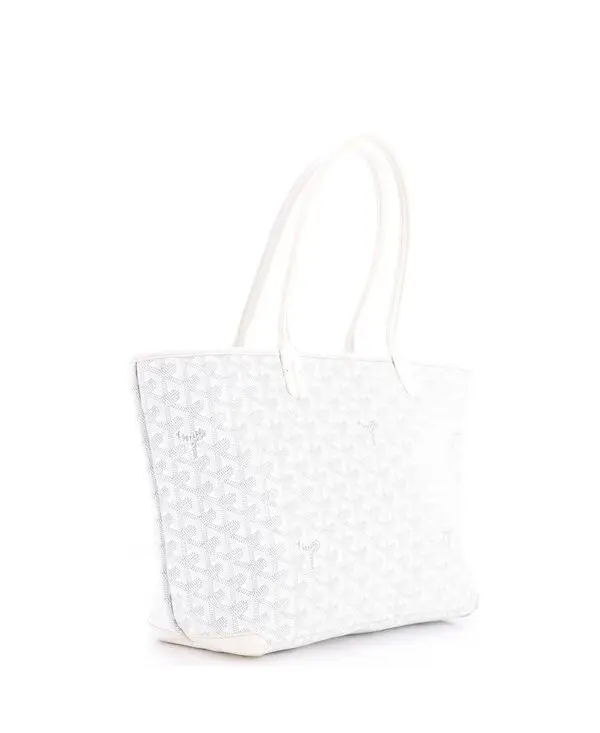 Goyard Pm Artois Tote Coated Canvas - White