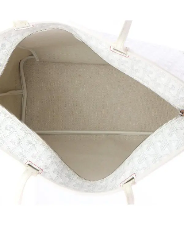 Goyard Pm Artois Tote Coated Canvas - White