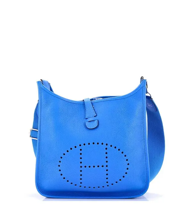 Hermès Pm Evelyne Bag Gen Iii Clemence - Blue