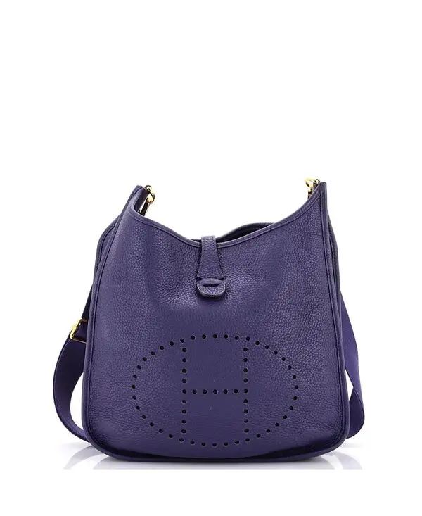 Hermès Pm Evelyne Bag Gen Iii Clemence - Blue