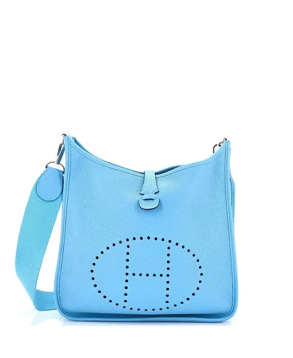 Hermès Pm Evelyne Bag Gen Iii Clemence - Blue