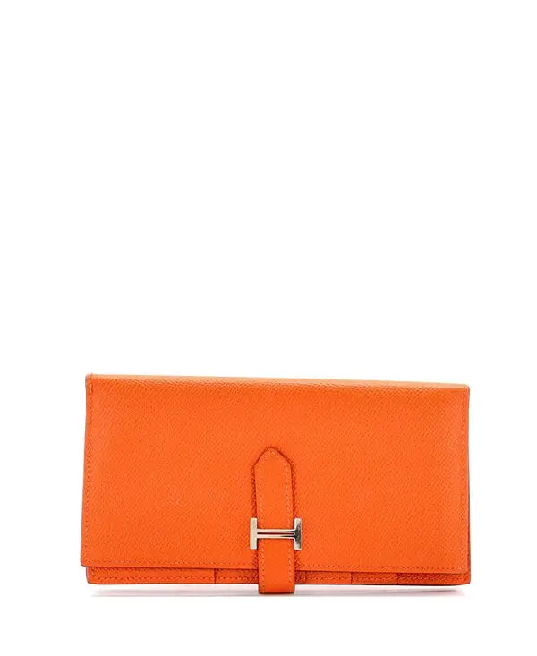Hermès Long Bearn Wallet Epsom - Orange