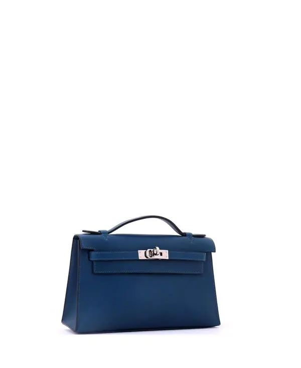 Hermès Kelly Pochette Swift - Blue
