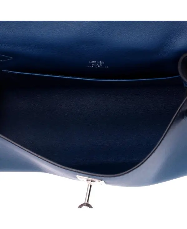 Hermès Kelly Pochette Swift - Blue