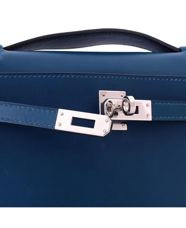 Hermès Kelly Pochette Swift - Blue
