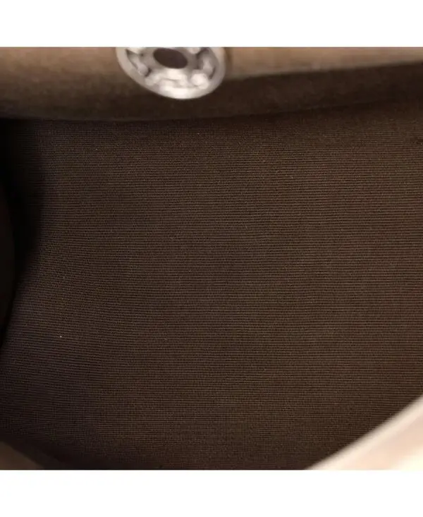 Hermès 31 Herbag Zip Leather And Toile - Gray