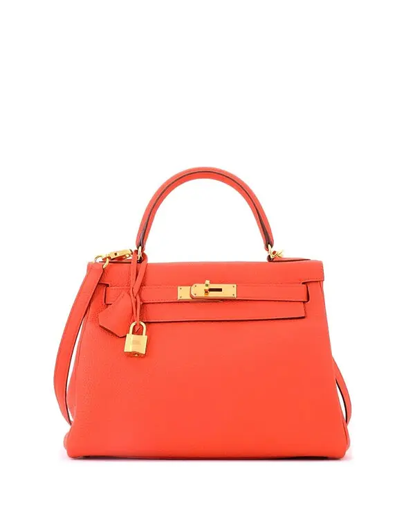 Hermès Kelly 28 Handbag Orange Togo With Gold Hardware - Capucine