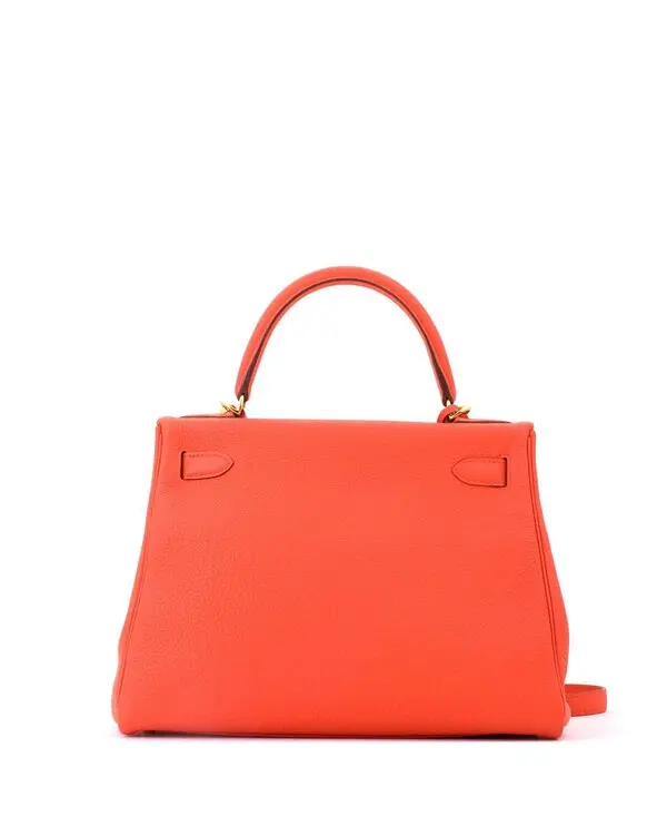 Hermès Kelly 28 Handbag Orange Togo With Gold Hardware - Capucine