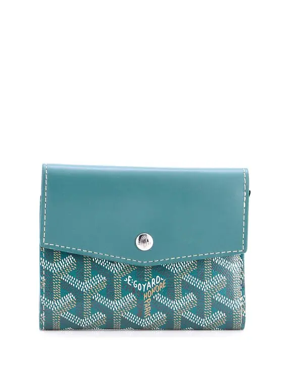 Goyard Compact Saint Gabriel Wallet Coated Canvas And Leather - Green