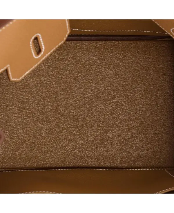 Hermès Birkin 25 Handbag Brown Togo With Palladium Hardware - Gold