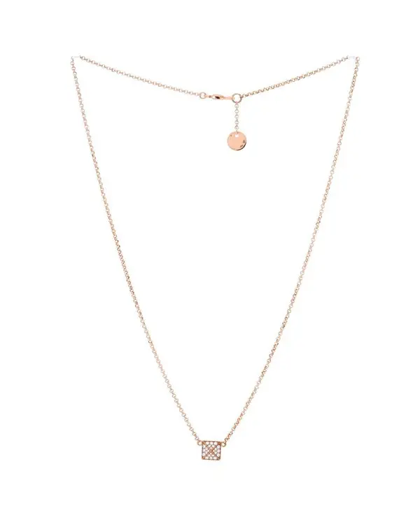Hermès Small Clou D'h Pendant Necklace 18k Rose Gold With Diamonds, 15.75