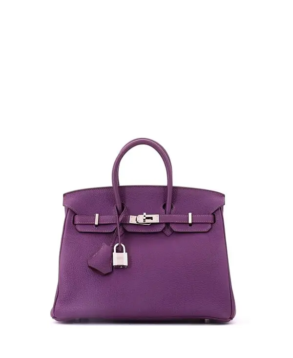 Hermès Birkin 25 Handbag Purple Togo With Palladium Hardware - Anemone