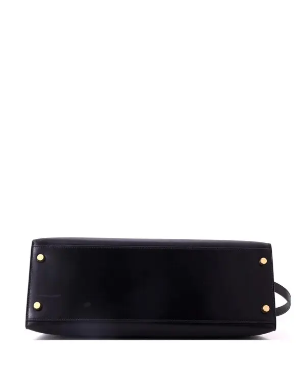 Hermès Kelly 32 Handbag Black Box Calf With Gold Hardware - Noir