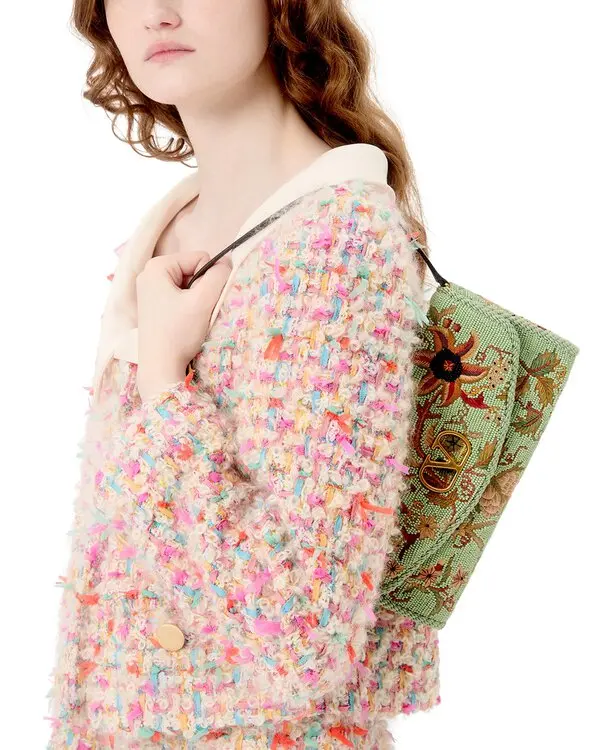 Valentino Garavani Small Embroidered Shoulder Bag - Multi