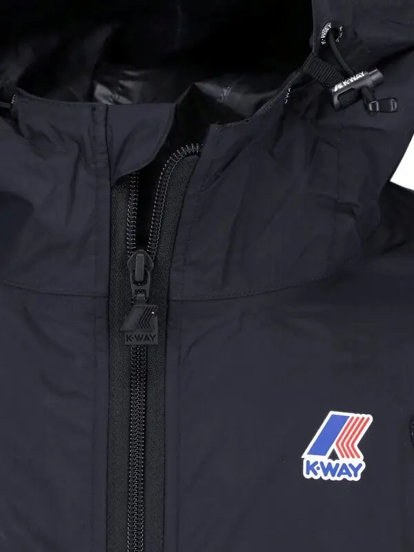 Play Comme Des Garcon X K-way Hooded Jacket - Black