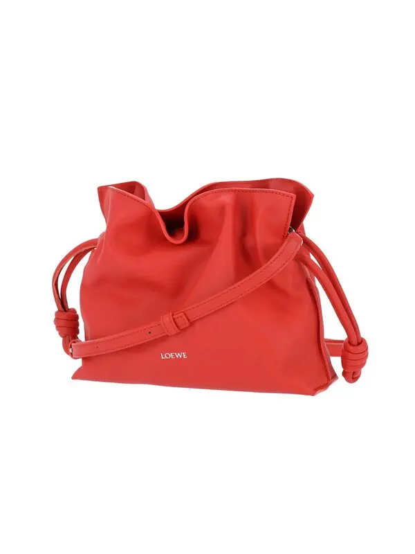 Loewe Mini Flamenco Clutch In Calfskin - Orange