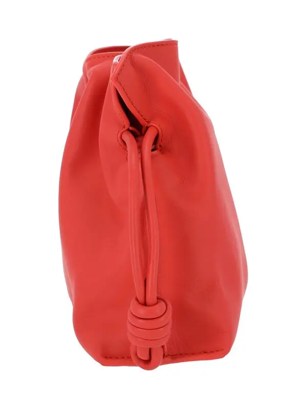 Loewe Mini Flamenco Clutch In Calfskin - Orange