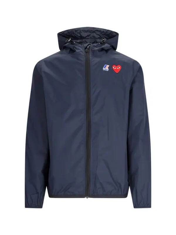 Play Comme Des Garcon X K-way Waterproof Jacket "claude - Blue