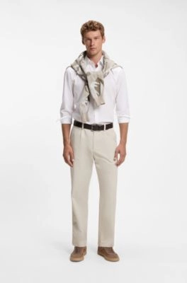 BOSS Regular-fit Cotton-poplin Shirt With Embroidered Logo