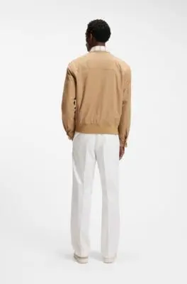 BOSS Water-repellent Jacket With Checkered Collar
