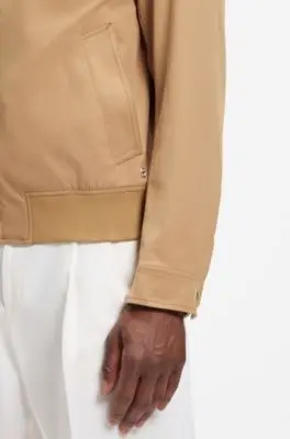 BOSS Water-repellent Jacket With Checkered Collar