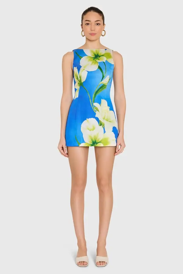 Amanda Uprichard Francie Romper In Mallorca - Mallorca Print