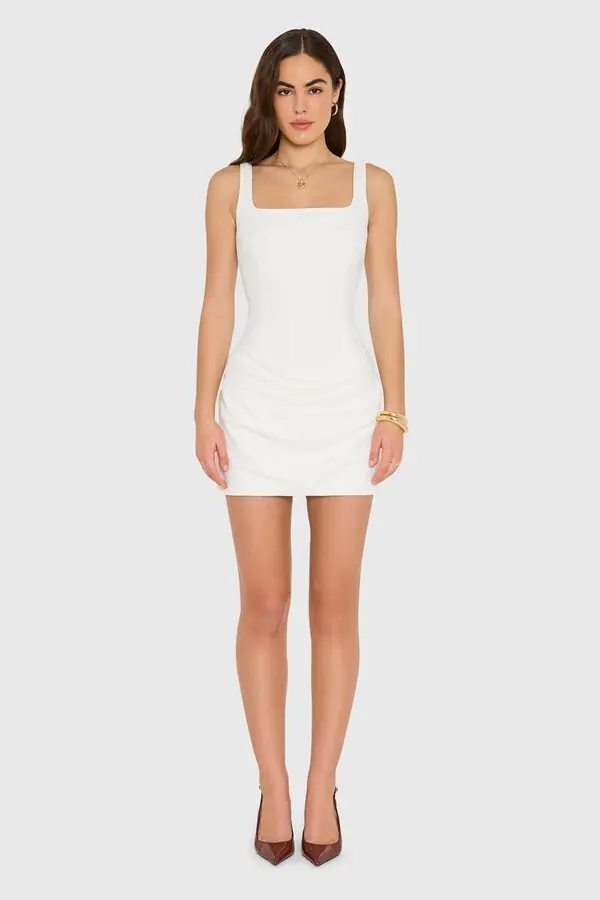 Amanda Uprichard Annabelle Dress A Chic Mini Silhouette - Ivory