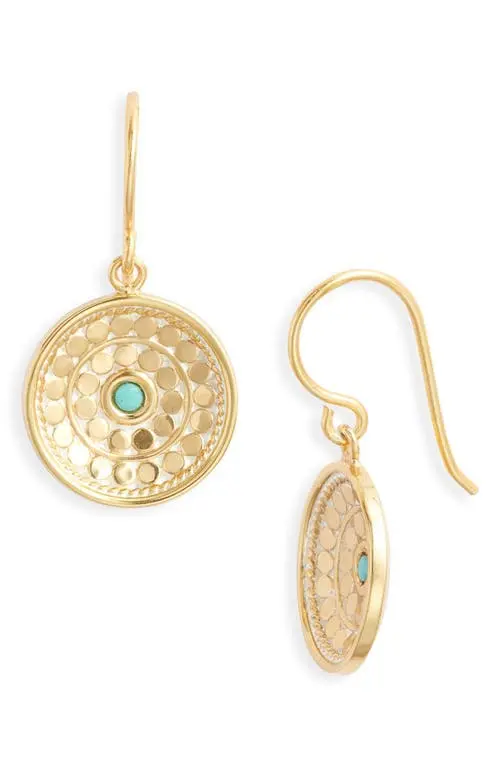 Anna Beck Rosetta Disc Drop Earrings - Gold