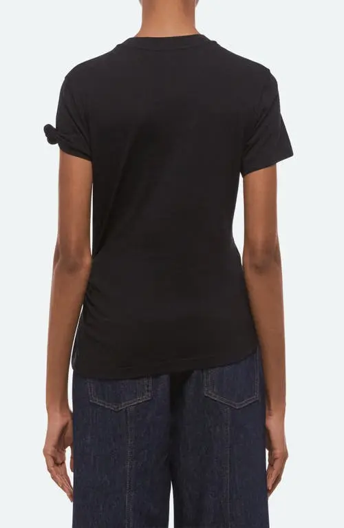Helmut Lang Knot Detail Cotton Baby Tee - Black